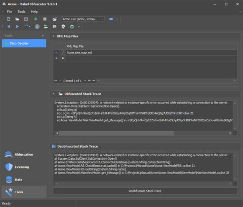 Decode Obfuscated Stack Trace | babelfor.net